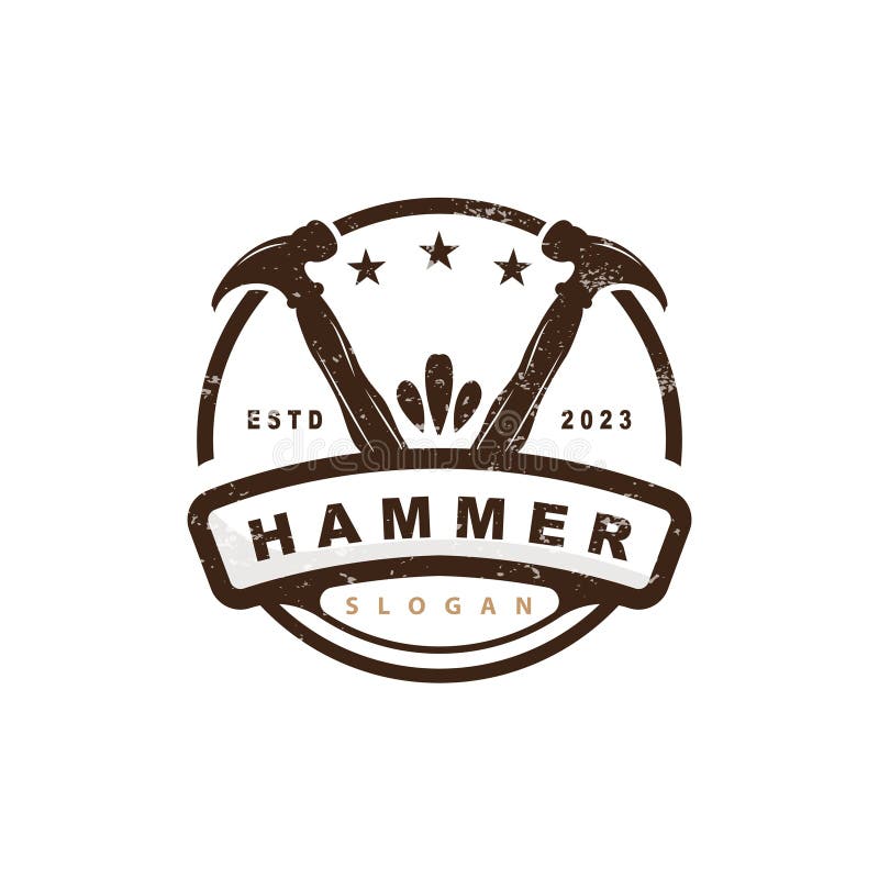 Hammer Logo, Builder Tools Inspiration Design, Vector Vintage Carpentry ...