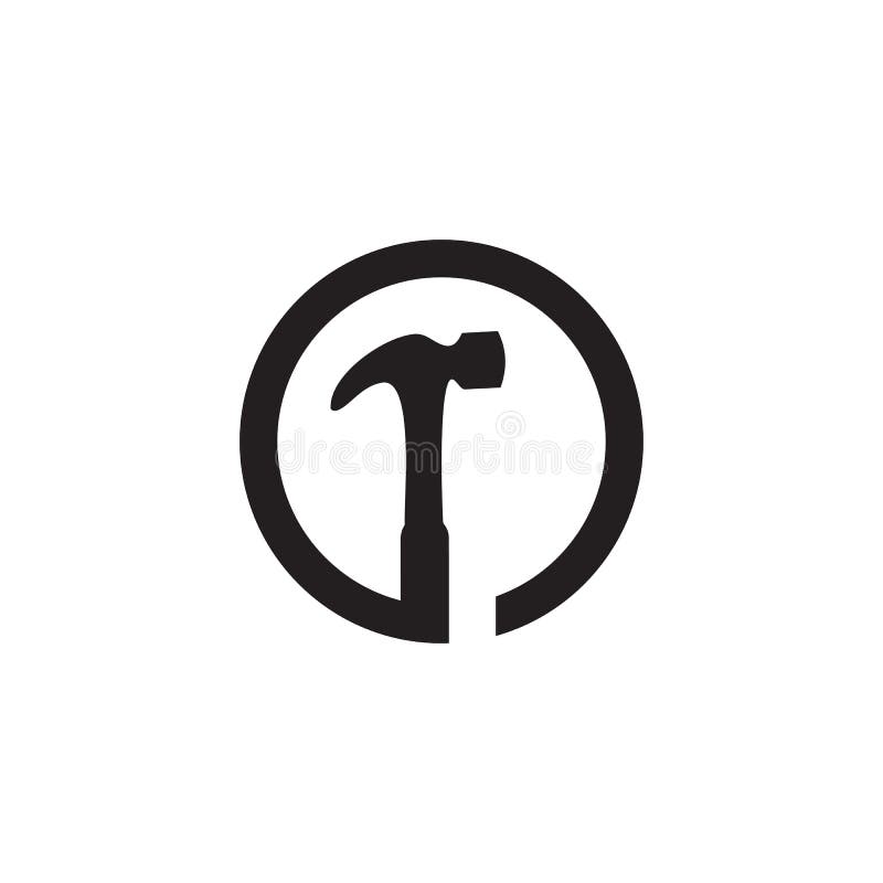 Hammer Logo Design Vector Template Stock Vector - Illustration of ...