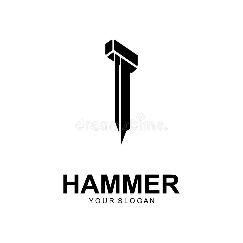 Hammer Logo Vector Illustration Design Stock Vector - Illustration of ...