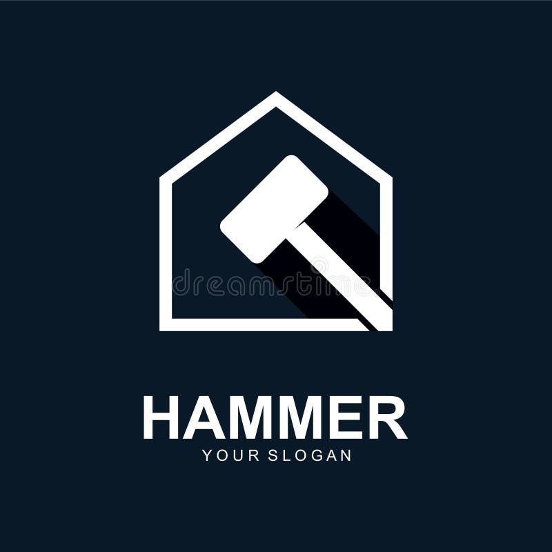 Hammer Logo Vector Illustration Design Stock Vector - Illustration of ...