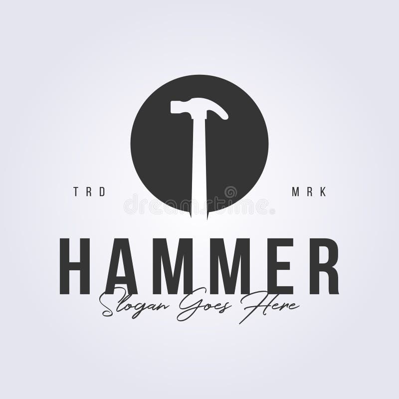 Hammer Logo, Woodwork Tools Icon Symbol Vector Illustration Design ...