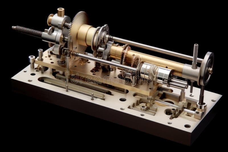 Hammer Mechanism Assembly for a Piano Stock Illustration - Illustration ...