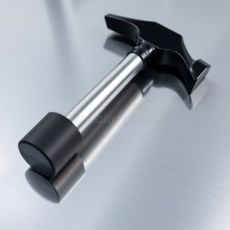 A Hammer with a Modern Ergonomic Design Resting on a Stainless Steel ...