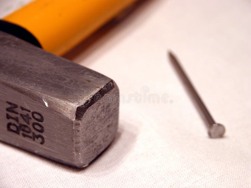 Hammer and nail stock image. Image of personell, beat, carpenter - 2103