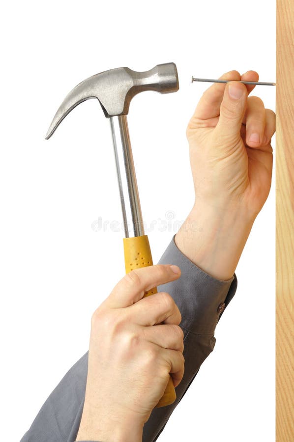 Hammer and Nail stock photo. Image of tools, worker, hammering - 13821236