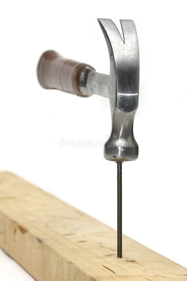 Hammer on nail stock image. Image of balance, construct - 13538343