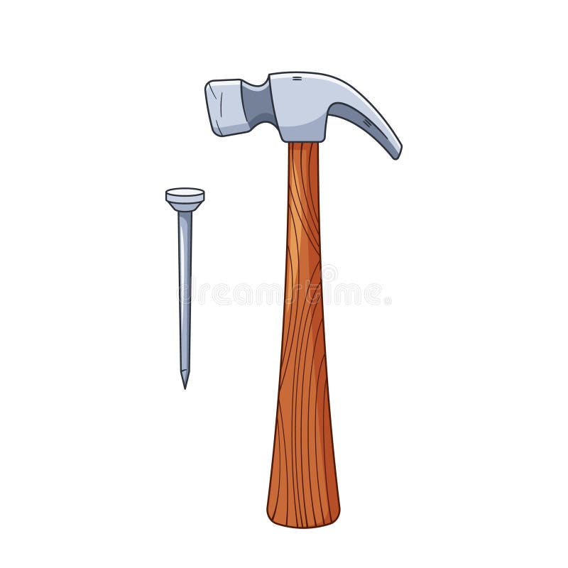 Hammer and Nail Tools are Essential for Carpentry and Construction. the ...