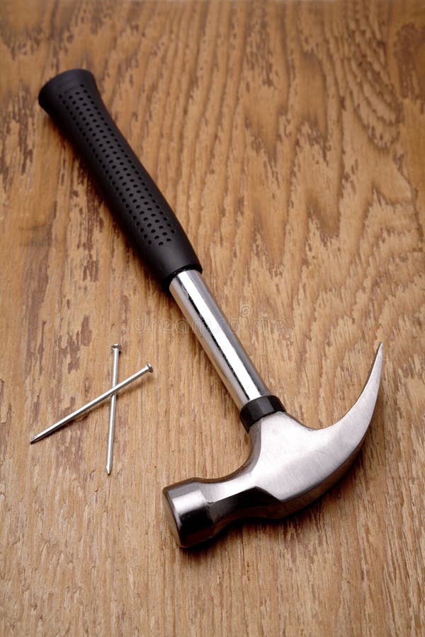 Hammer and nails stock image. Image of industry, industrial - 4394969