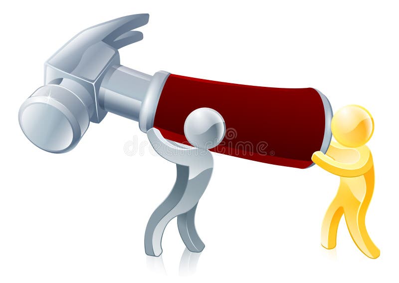 Hammer people stock vector. Illustration of human, hamer - 82879748
