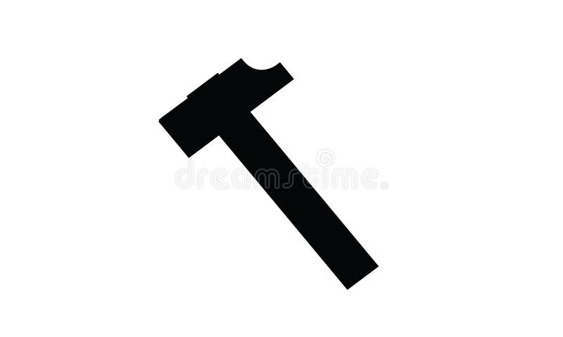 Hammer Repair Tool Symbol Equipment Stock Vector - Illustration of ...
