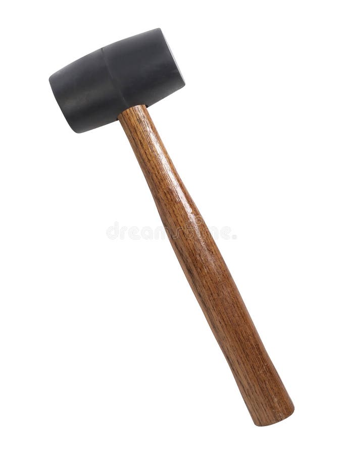 Hammer Rubber on White Background Stock Image - Image of steel ...