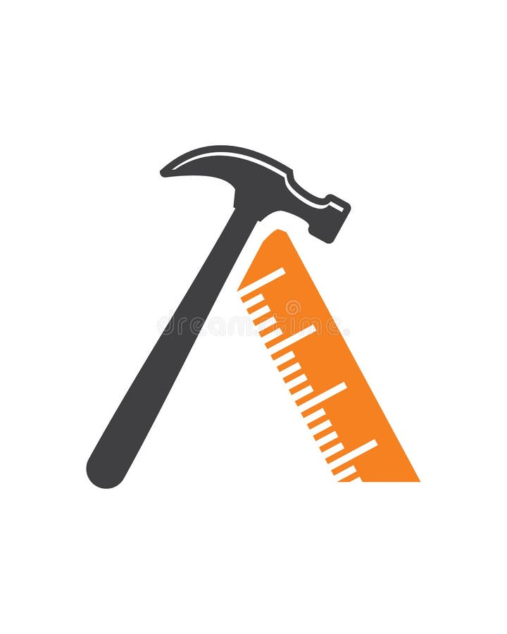 Hammer and Ruler Logo , Construction Logo Vector Stock Illustration ...
