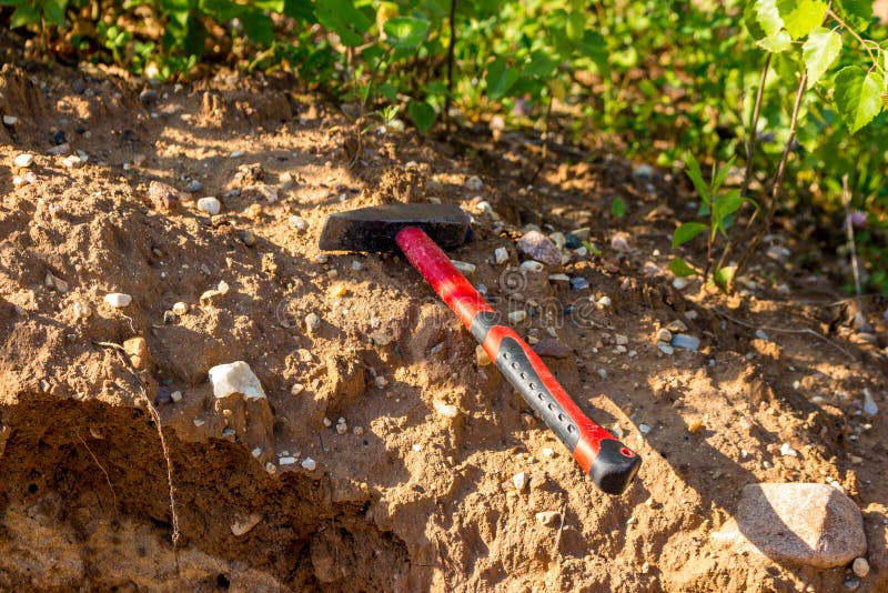 Hammer in the Sand Close Up Stock Photo - Image of environmental ...