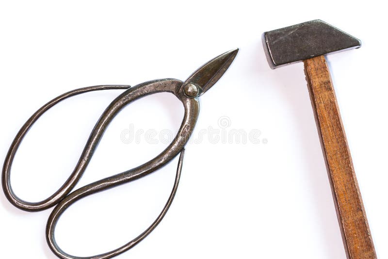 Hammer and scissor stock photo. Image of construct, metal - 40641696