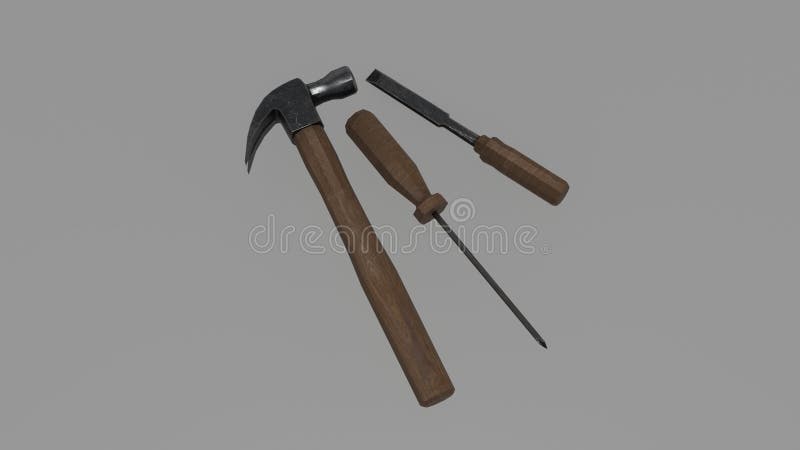 Hammer and screwdriver stock illustration. Illustration of hammer ...