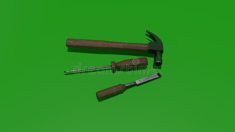 Hammer and screwdriver stock illustration. Illustration of metal ...