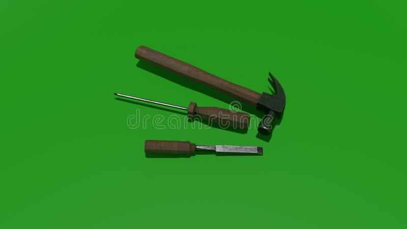 Hammer and screwdriver stock illustration. Illustration of weapon ...