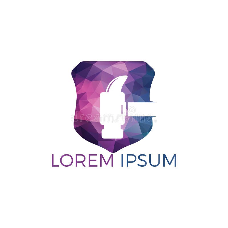 Hammer with Shield Logo Design. Stock Vector - Illustration of element ...