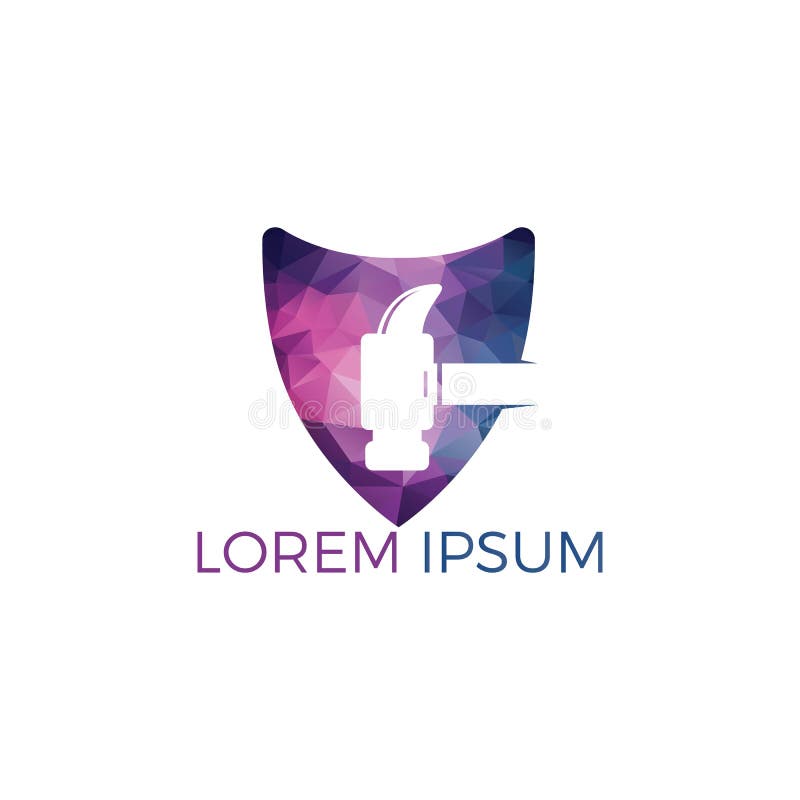 Hammer with Shield Logo Design. Stock Vector - Illustration of badge ...