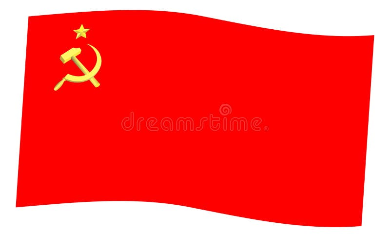Hammer and Sickle on Red Flag Stock Vector - Illustration of ussr ...