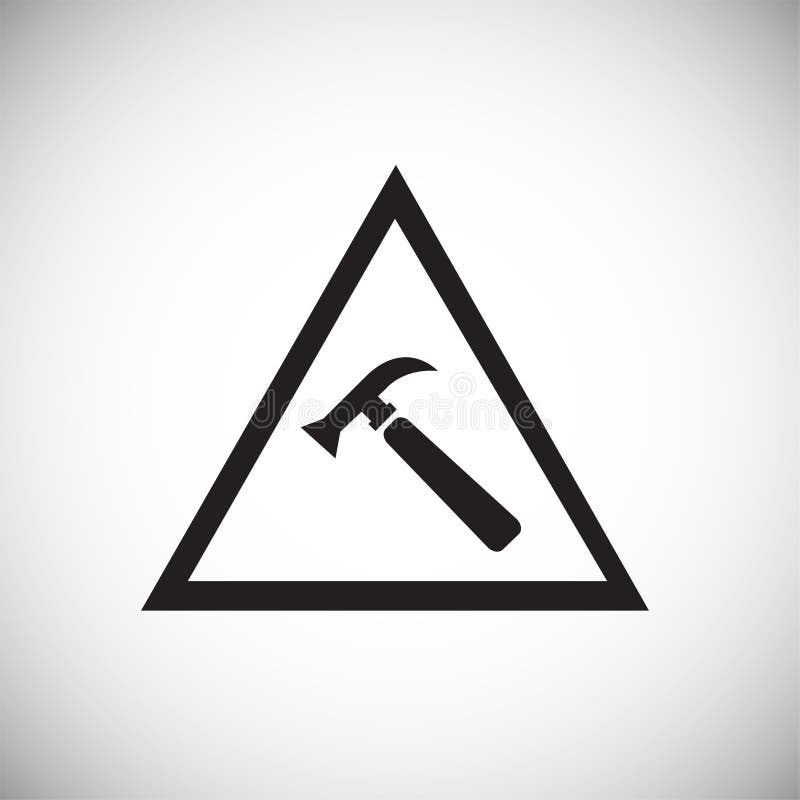 Hammer Sign on White Background Stock Vector - Illustration of simple ...