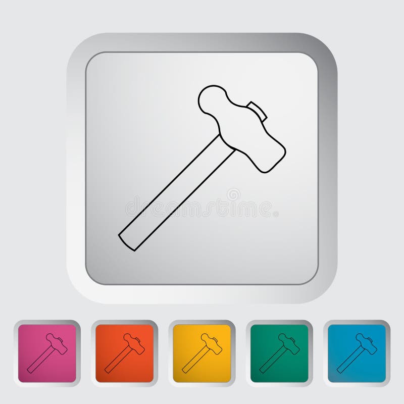 Hammer stock vector. Illustration of repairing, painting - 92418001