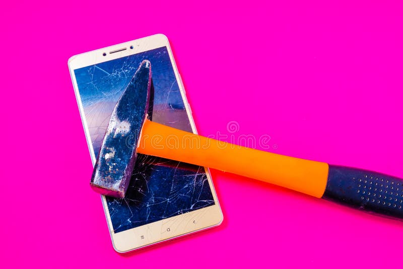 Smashing the phone stock photo. Image of cellphone, competition - 404818