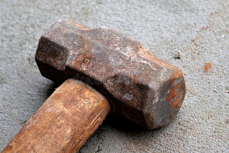 Hammer Steel Iron Octagonal Hammer Stock Image - Image of handle, heavy ...
