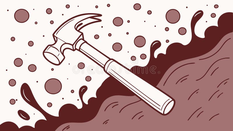 Hammer Striking Surface, Creating Dynamic Abstract Splatter Effects ...