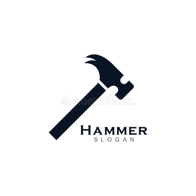 Hammer symbol vector icon stock vector. Illustration of business ...
