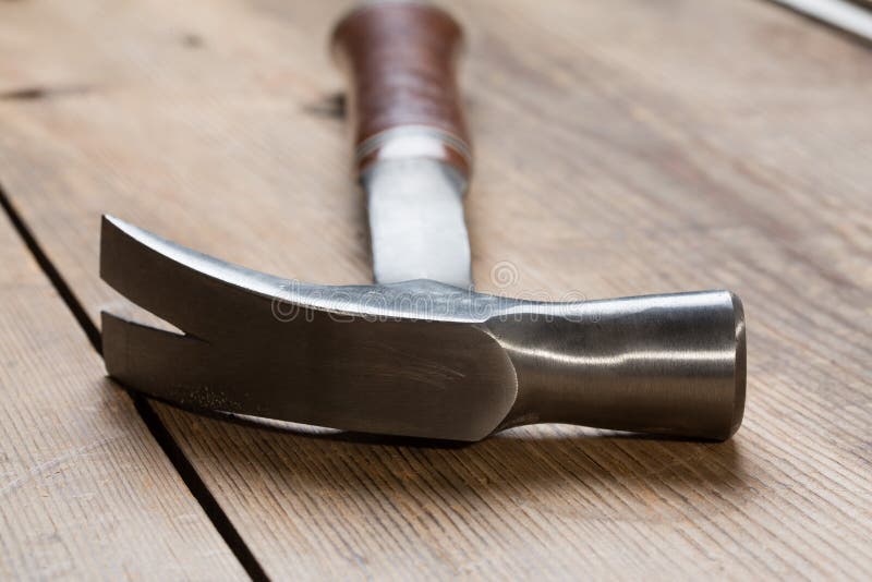 Hammer on table stock image. Image of power, objects - 45546149