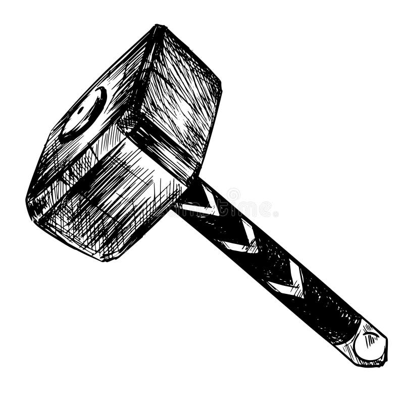 Hero Hammer Sketch Style Stock Illustrations – 3 Hero Hammer Sketch ...