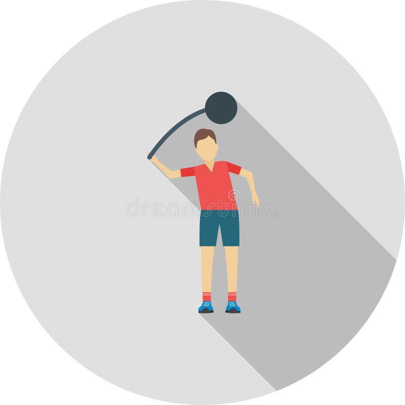 Hammer Throw stock vector. Illustration of athlete, games - 91638567