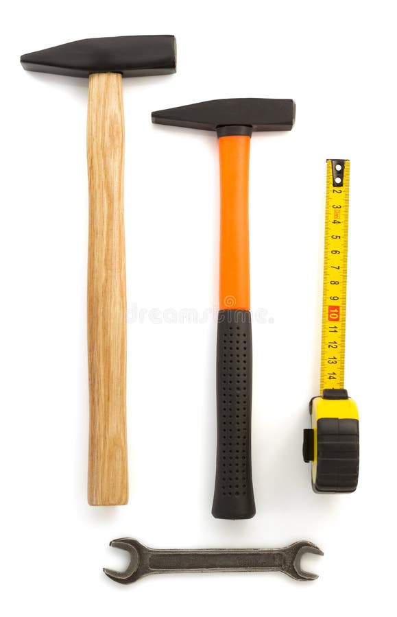 Hammer Tool Isolated on White Stock Photo - Image of housebuilding ...