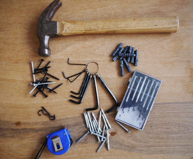Hammer Tool Screwdriver Toolbox Stock Photo - Image of repairman ...