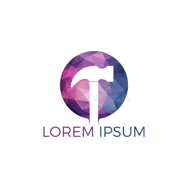 Hammer Tool Vector Logo Design. Stock Vector - Illustration of icon ...