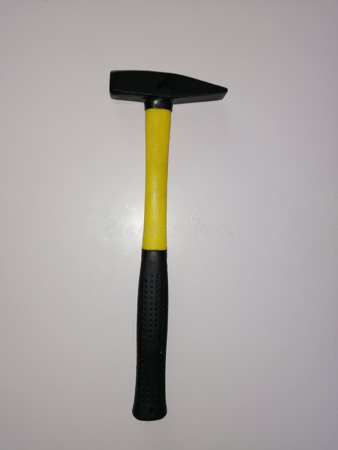 Hammer Tool on White Background Stock Photo - Image of room, furniture ...