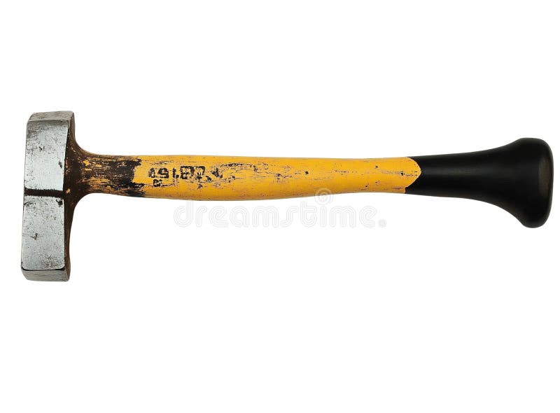 Hammer Tool - Yellow and Black Handle - Isolated Stock Image - Image of ...