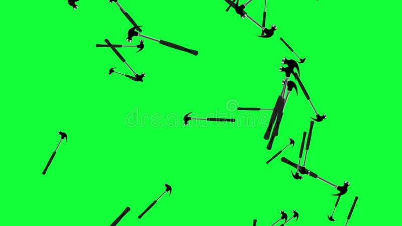 Hammer Tools Group Animation on Green Screen Chroma Key , Graphic ...