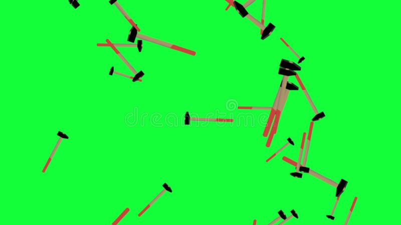 Hammer Tools Group Animation on Green Screen Chroma Key , Graphic ...