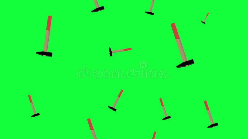 Hammer Tools Group Animation on Green Screen Chroma Key , Graphic ...