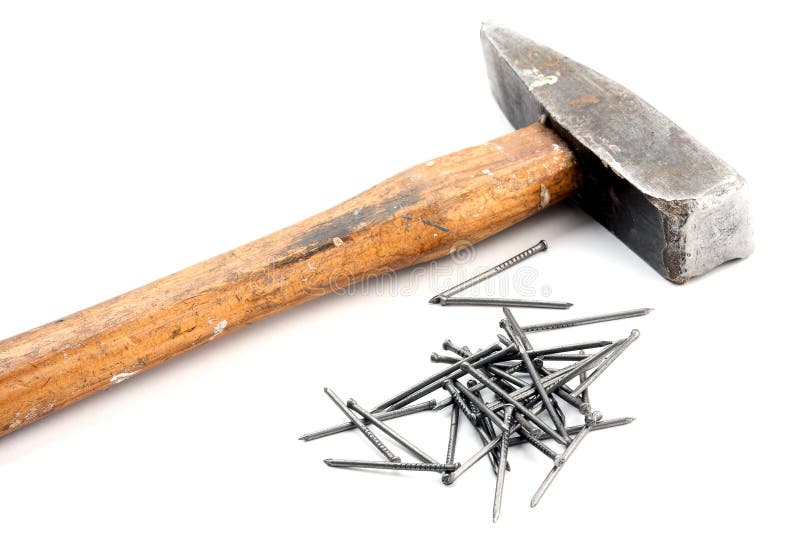 Hammer und Nägel stockbild. Bild von heimwerker, aufbau - 3164205