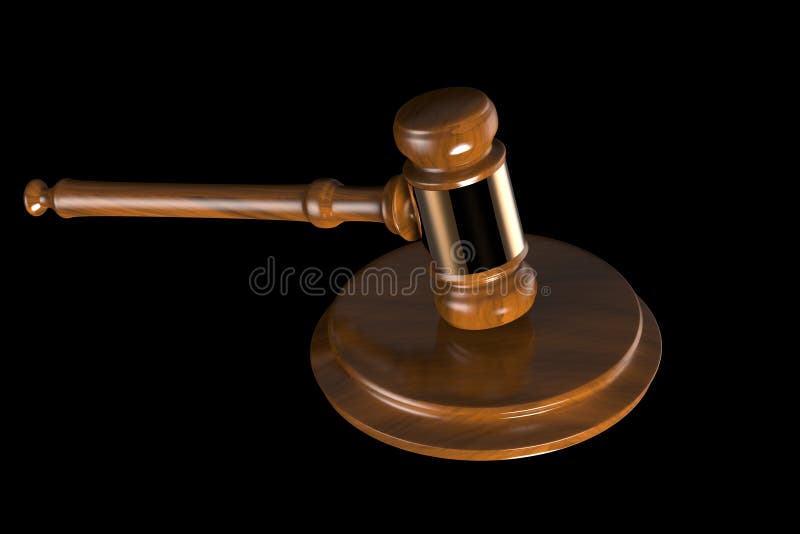 Hammer und soundblock stock abbildung. Illustration von gerechtigkeit ...