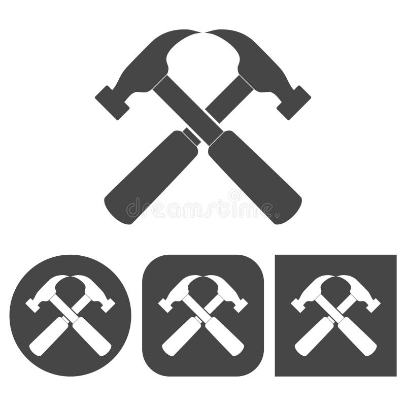 Hammer - vector icon stock vector. Illustration of equipment - 106734916