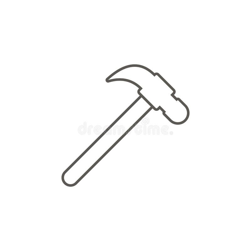 Hammer Vector Icon. Simple Element Illustration from Map and Navigation ...