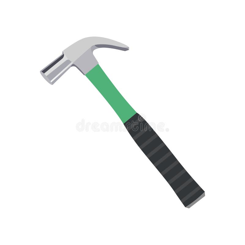 Green Hammer Icon Isolated Seamless Pattern on Green Background. Tool ...