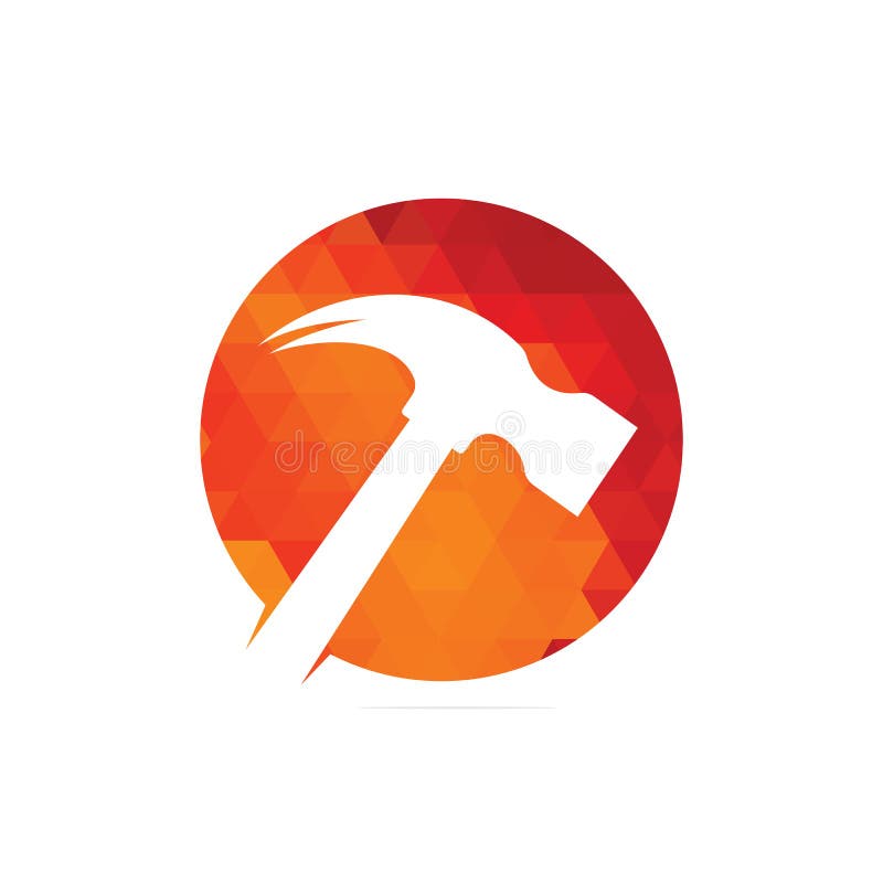 Hammer Vector Logo stock vector. Illustration of badge - 193590806