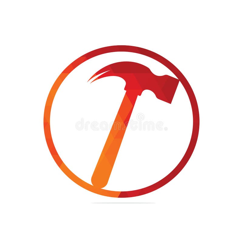 Hammer Vector Logo stock vector. Illustration of logo - 193590815