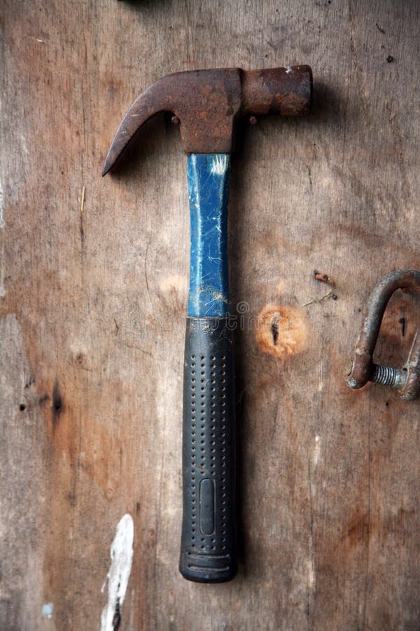 Hammer on a wall stock photo. Image of mood, shape, hammering - 7057250