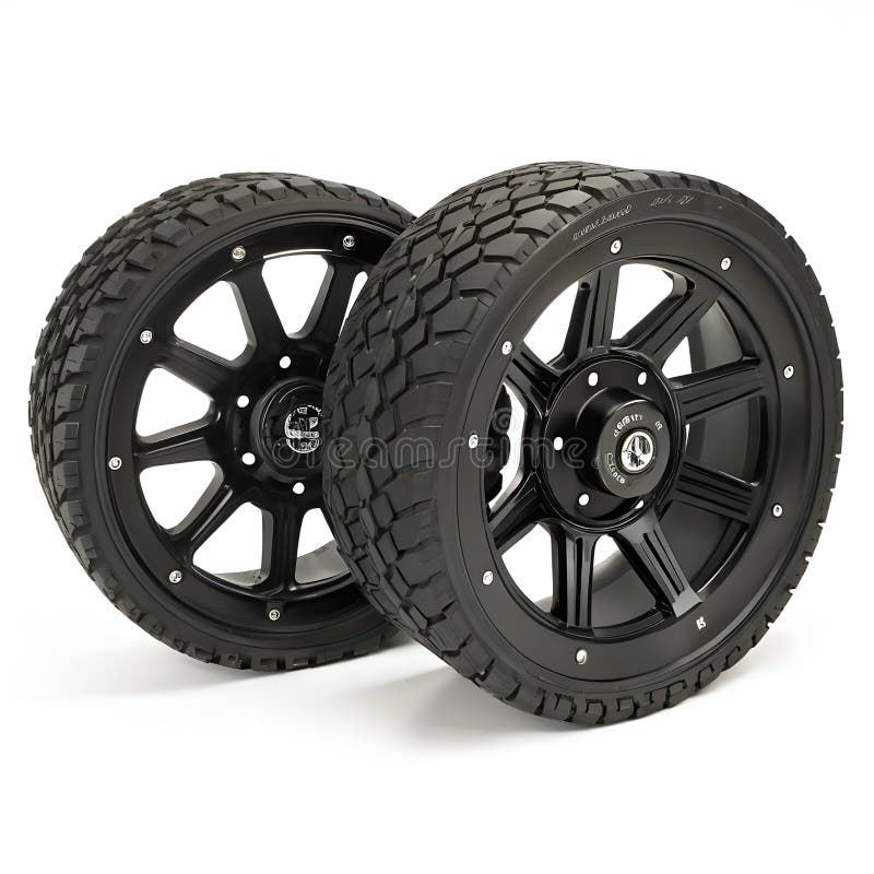 Hammer Wheels Isolated on White Background Stock Illustration ...